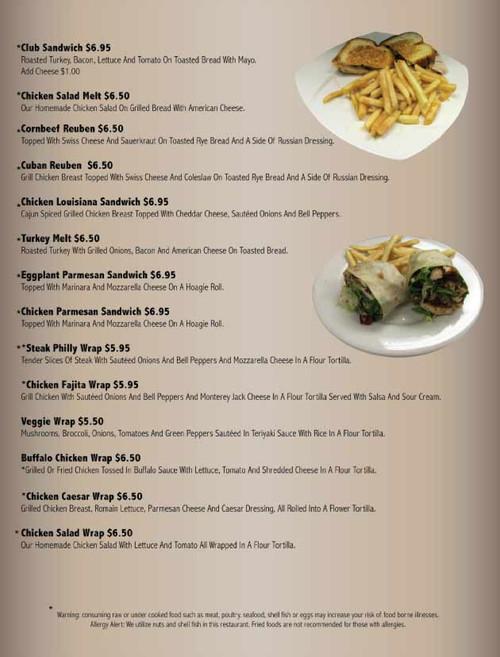 The Corner Cafe menu in Griffin, Georgia, USA