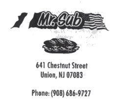 Menu for Mr. Sub of Union in Union, NJ | Sirved