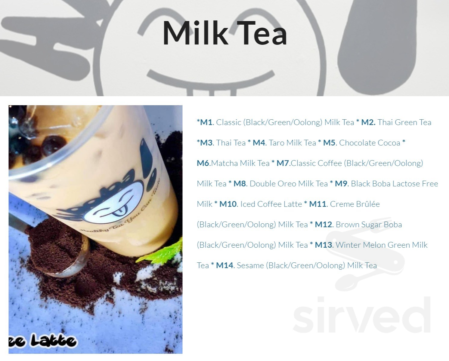 Hi Boba menu in Rio Rancho, New Mexico, USA