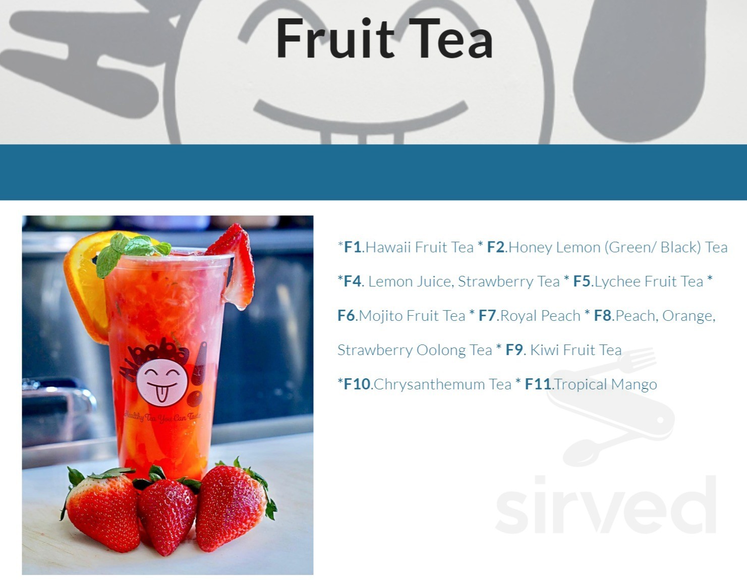 Hi Boba menu in Rio Rancho, New Mexico, USA