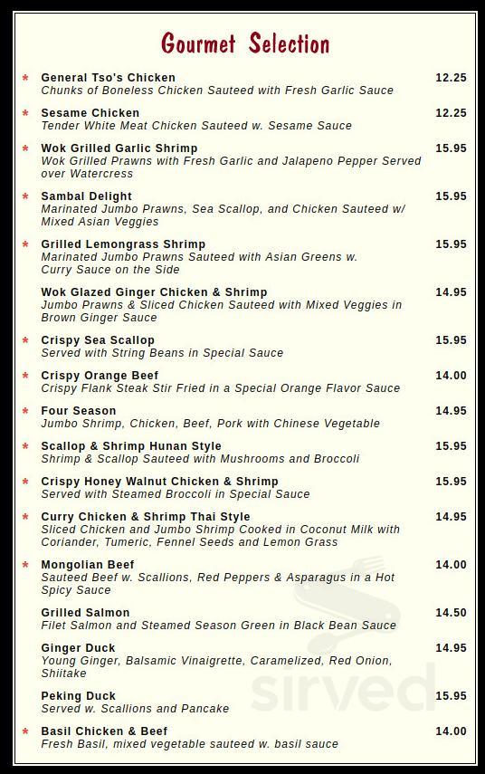 Shanghai Gourmet menu in Orange, Connecticut, USA