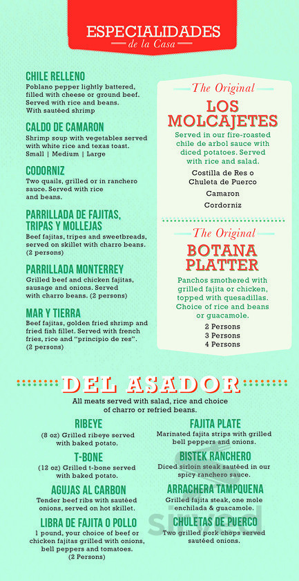 Casa Del Taco menus in Mission, Texas, United States