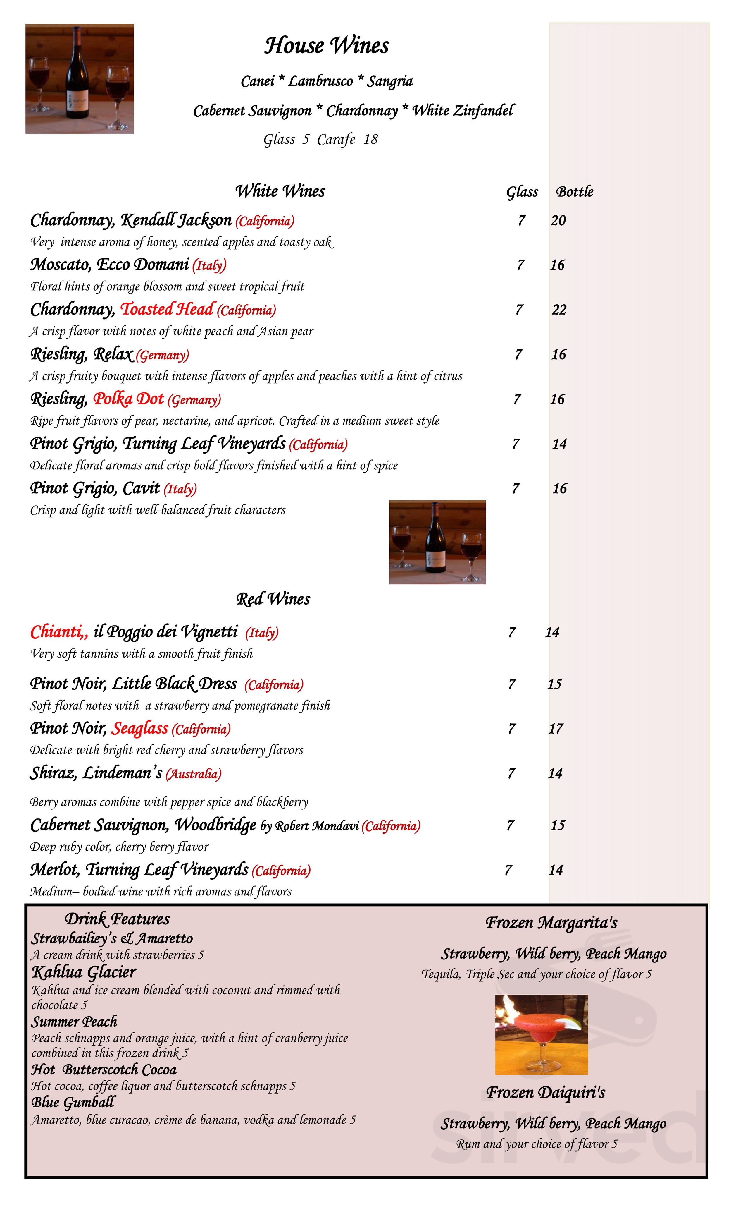 Fieldstone Country Inn menu in Lockport, New York, USA