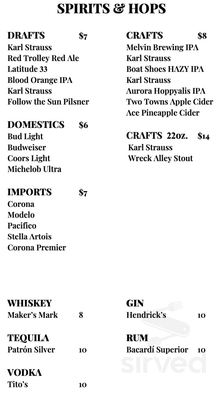 Bistro 39 Restaurant and Bar menus in San Diego, California, United States