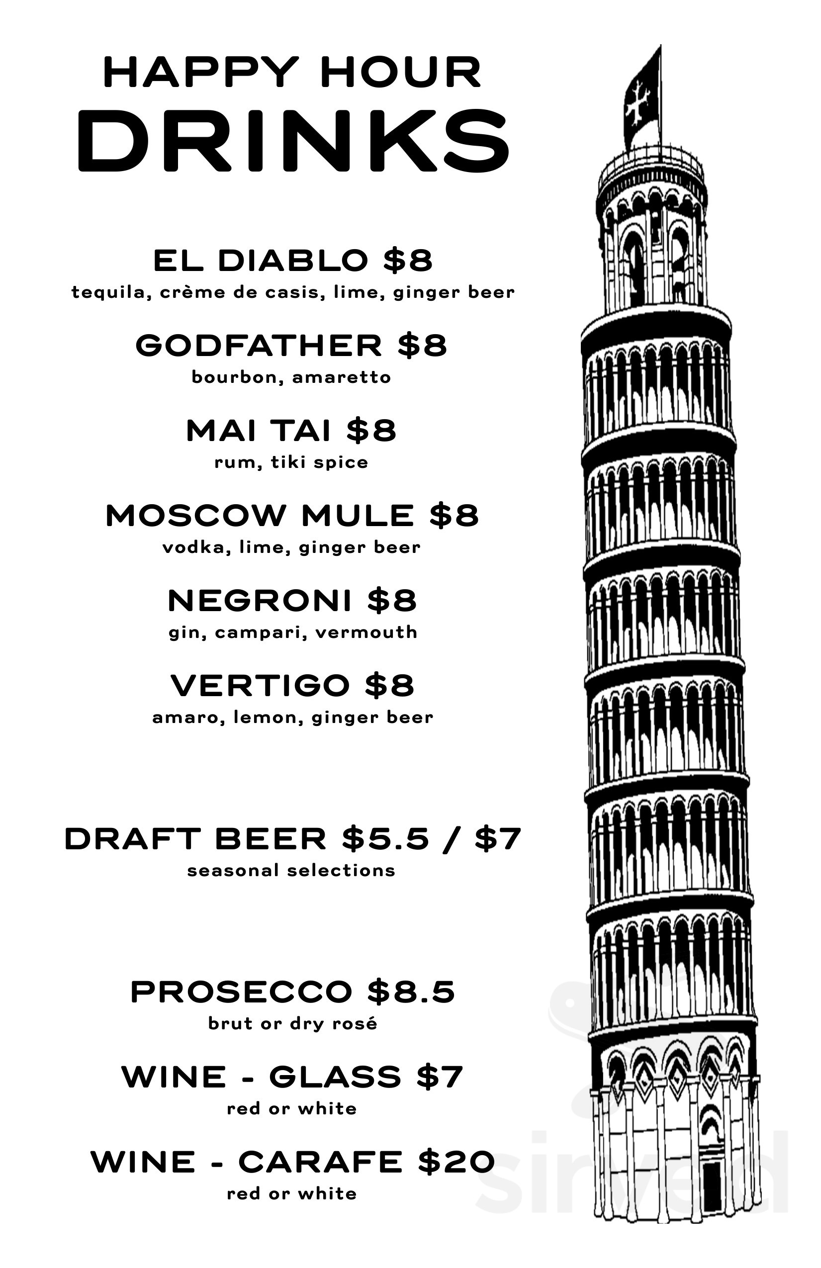 TUCCI RESTAURANT menu in Lake Oswego, Oregon, USA