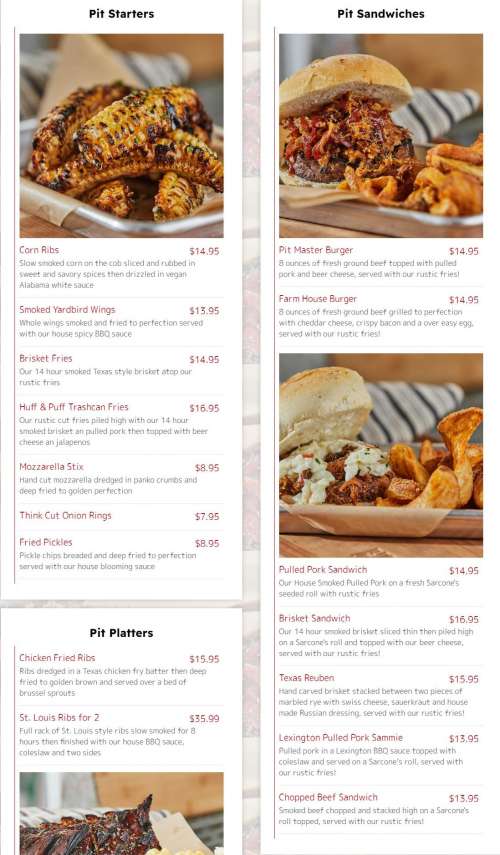 Huff N Puff BBQ menu in Philadelphia, Pennsylvania, USA