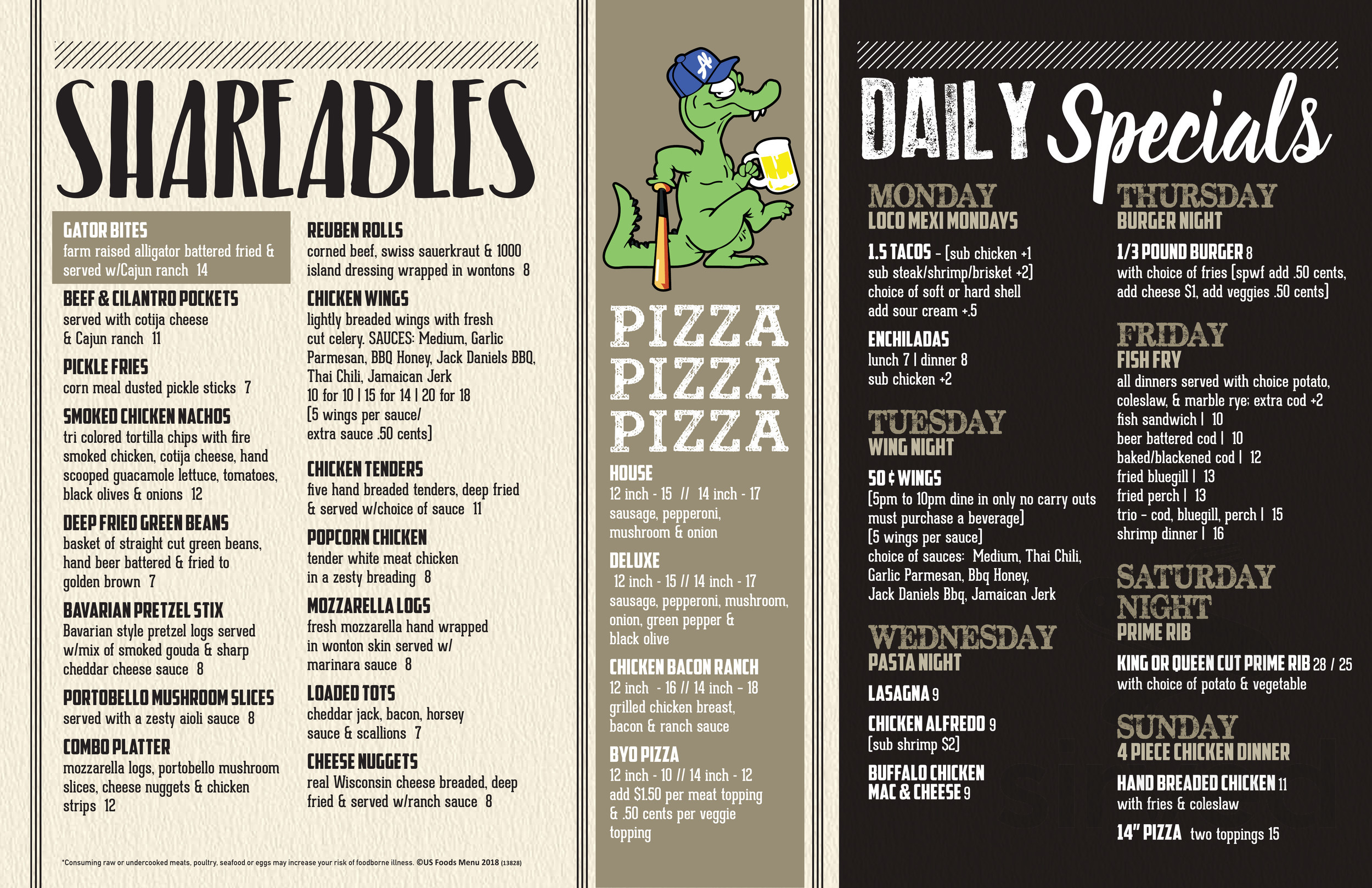 Menu for Tailgators Sports Bar & Grille in Sussex, Wisconsin, United States