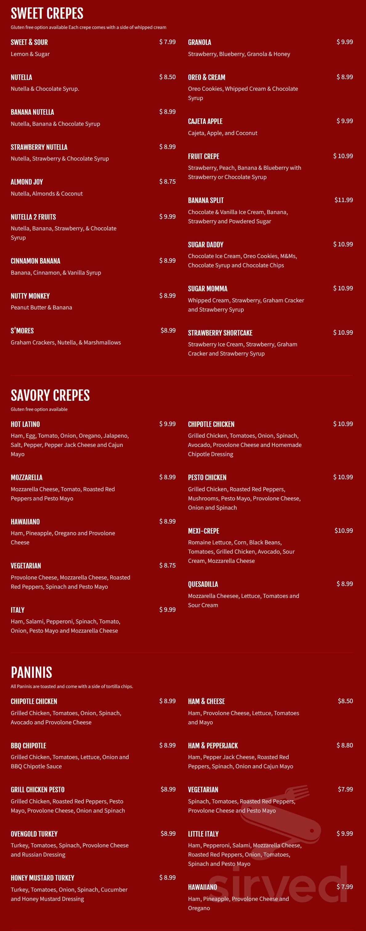 Menu - Butler NJ's Nuestra Passion Coffee Shop | Sirved