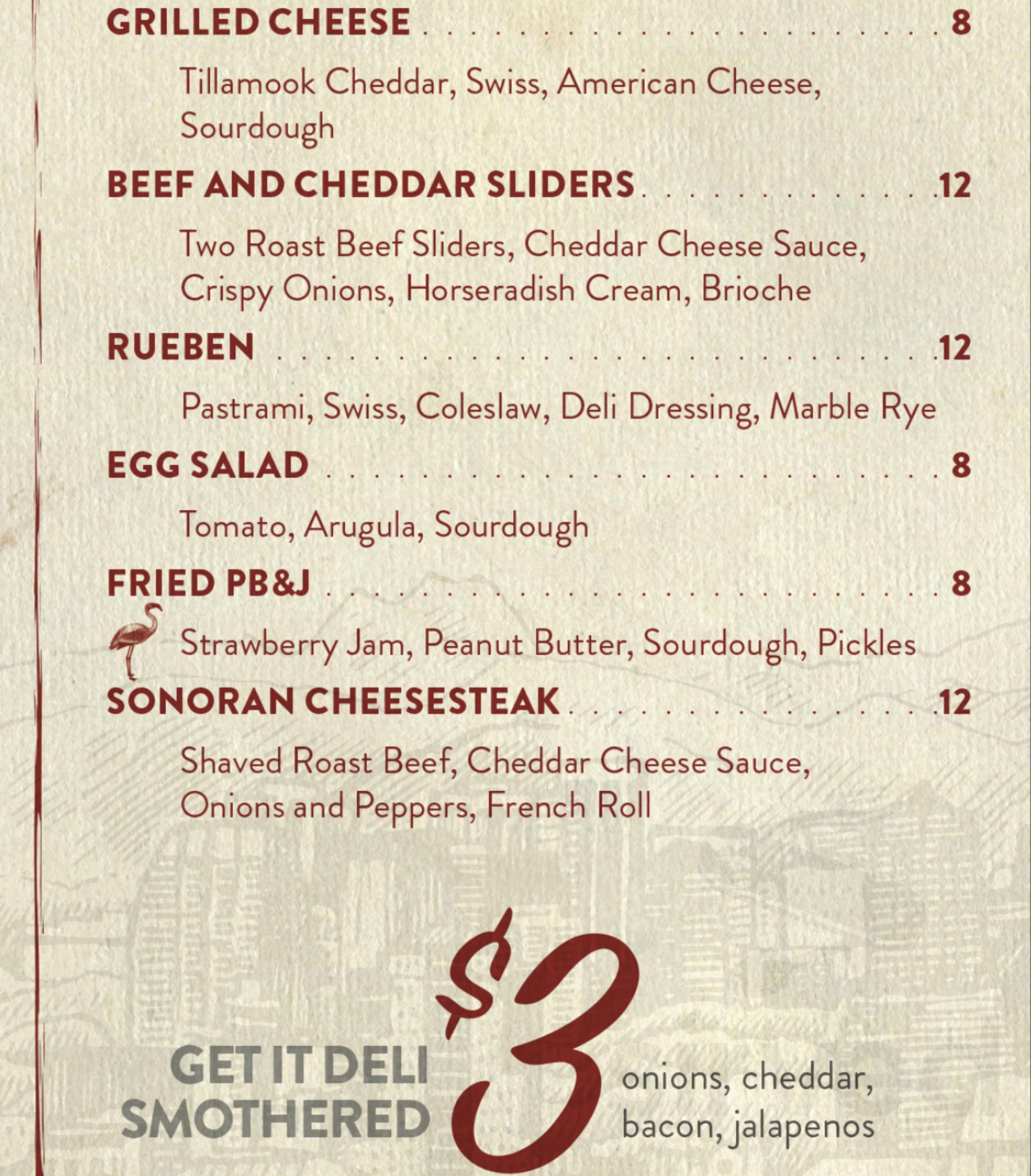 The Downtown Deli menus in Phoenix, Arizona, United States