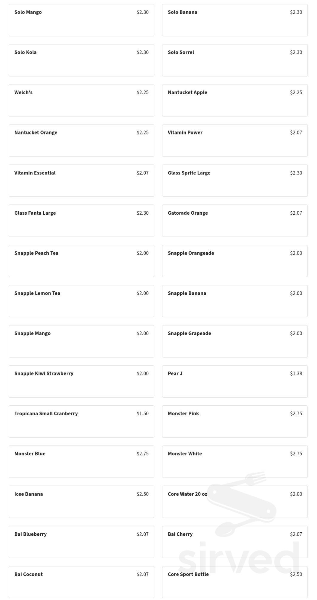 Tropical Isle Roti Shop and Bakery menu in Queens, New York, USA