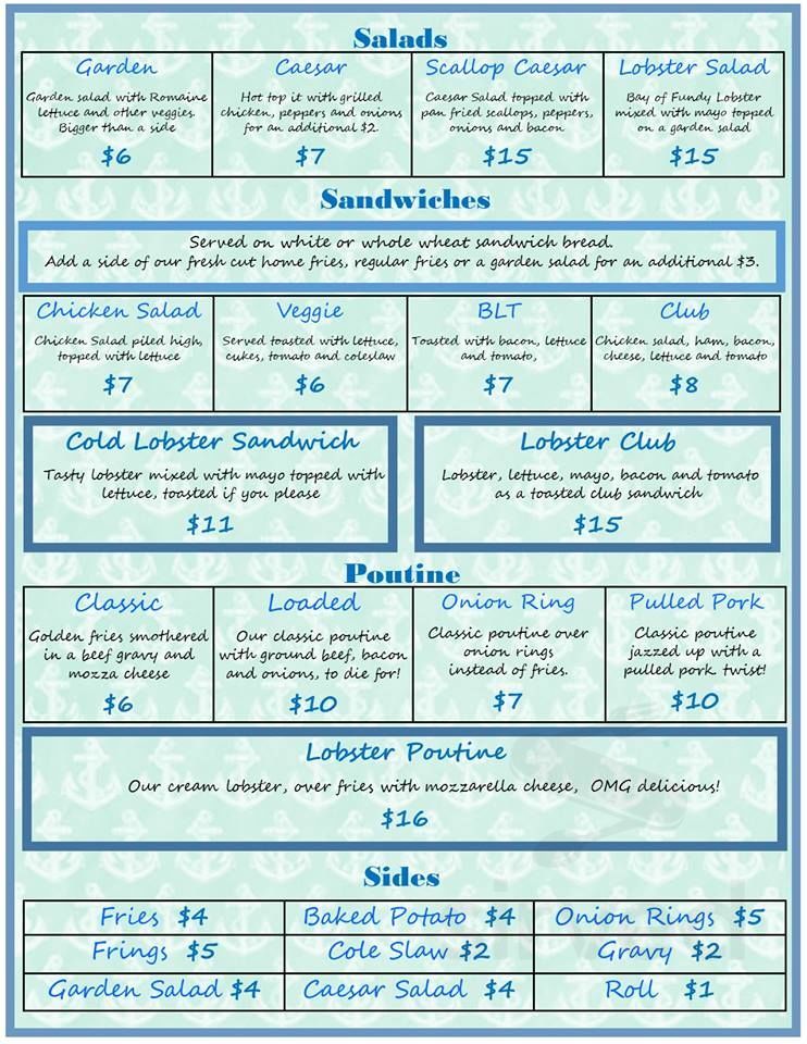 The Crow's Nest - Digby menus in Digby, Nova Scotia, Canada