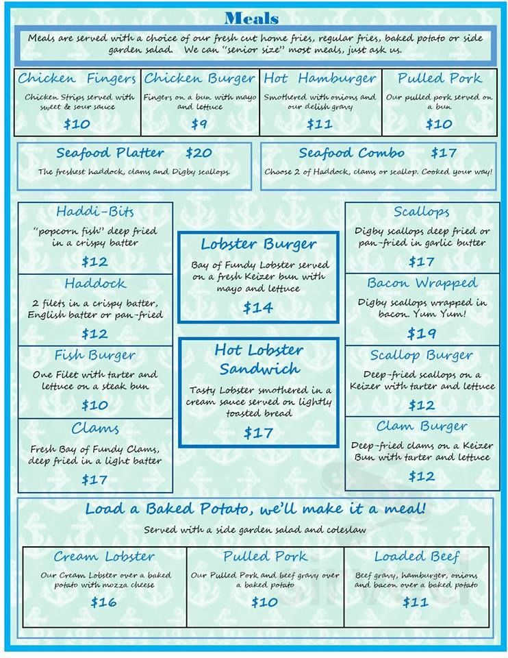 The Crow's Nest - Digby menu in Digby, Nova Scotia, Canada
