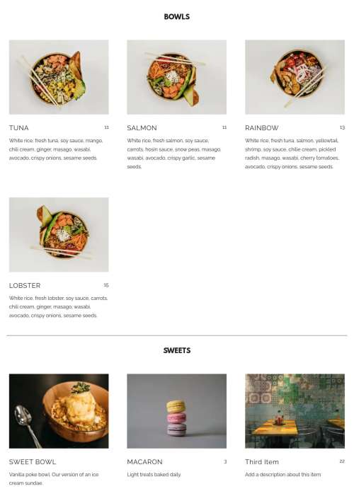 Simply Indian menu in Miami, Florida, USA