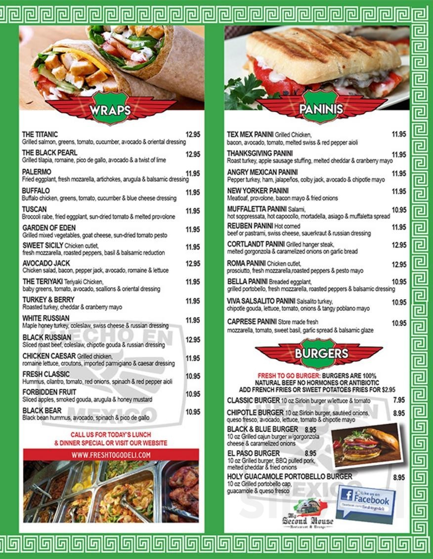 Fresh To Go Gourmet Deli menu in Cortlandt, New York, USA