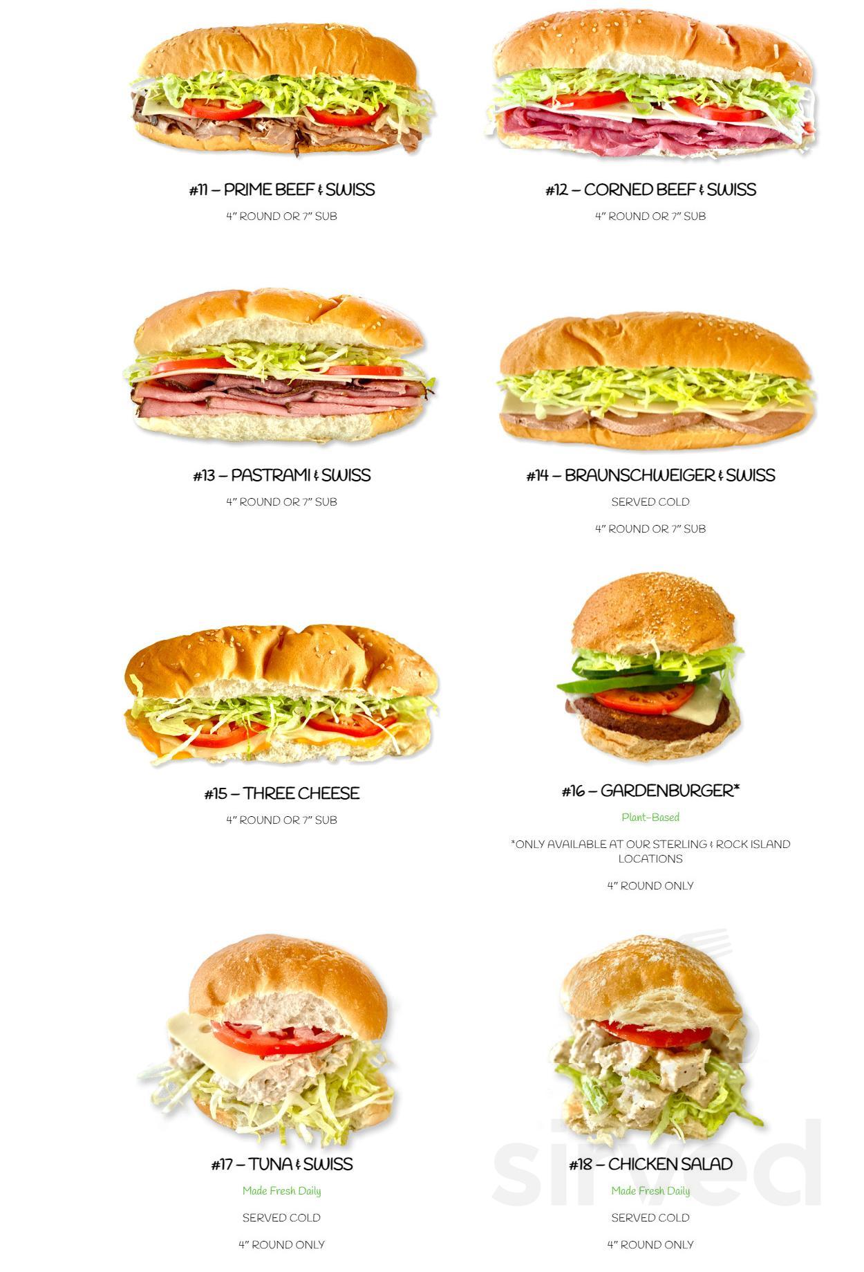 Menu for Arthur's Garden Delicatessen in Sterling, IL | Sirved