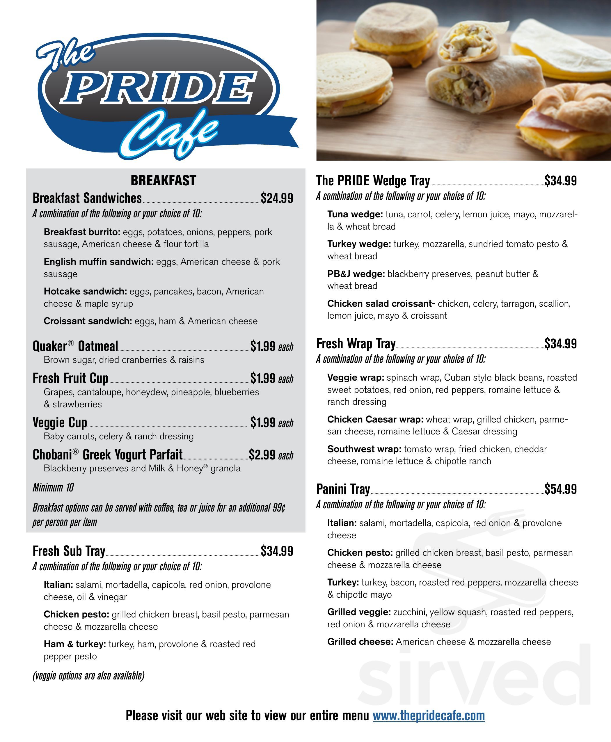 The PRIDE of Aurora - BP menus in Aurora, Illinois, United States