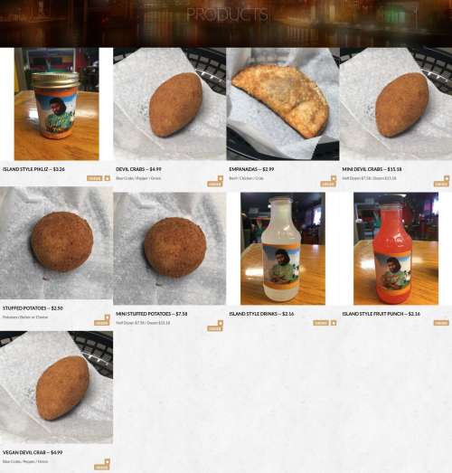 Pappys Devil Crabs menu in Tampa, Florida, USA