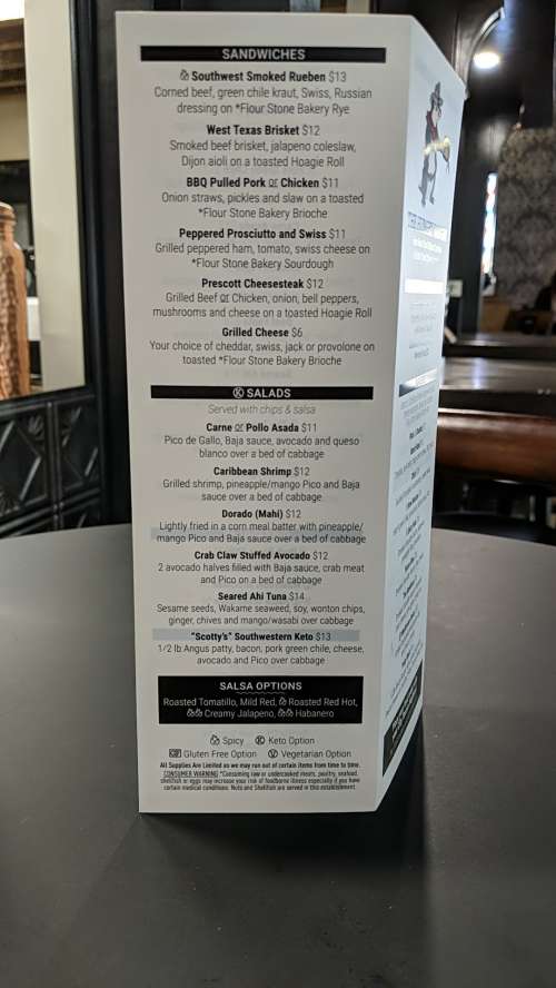 The Hungry Badger Adventure Catering menu in Prescott, Arizona, USA