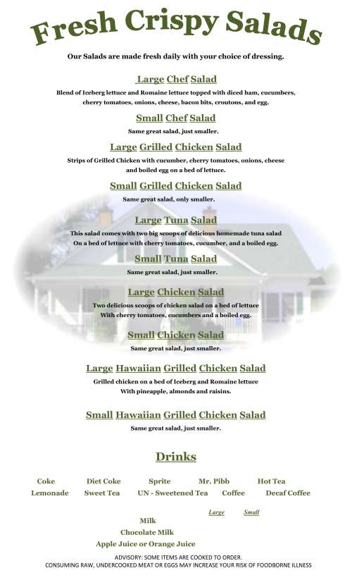 Midway Meal House menu in Alpharetta, Georgia, USA