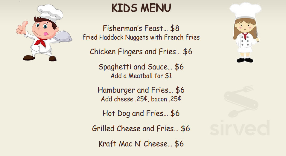 Williams Restaurant menu in Gardner, Massachusetts, USA