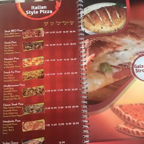 Highlander Pizza menu in Radford, Virginia, USA
