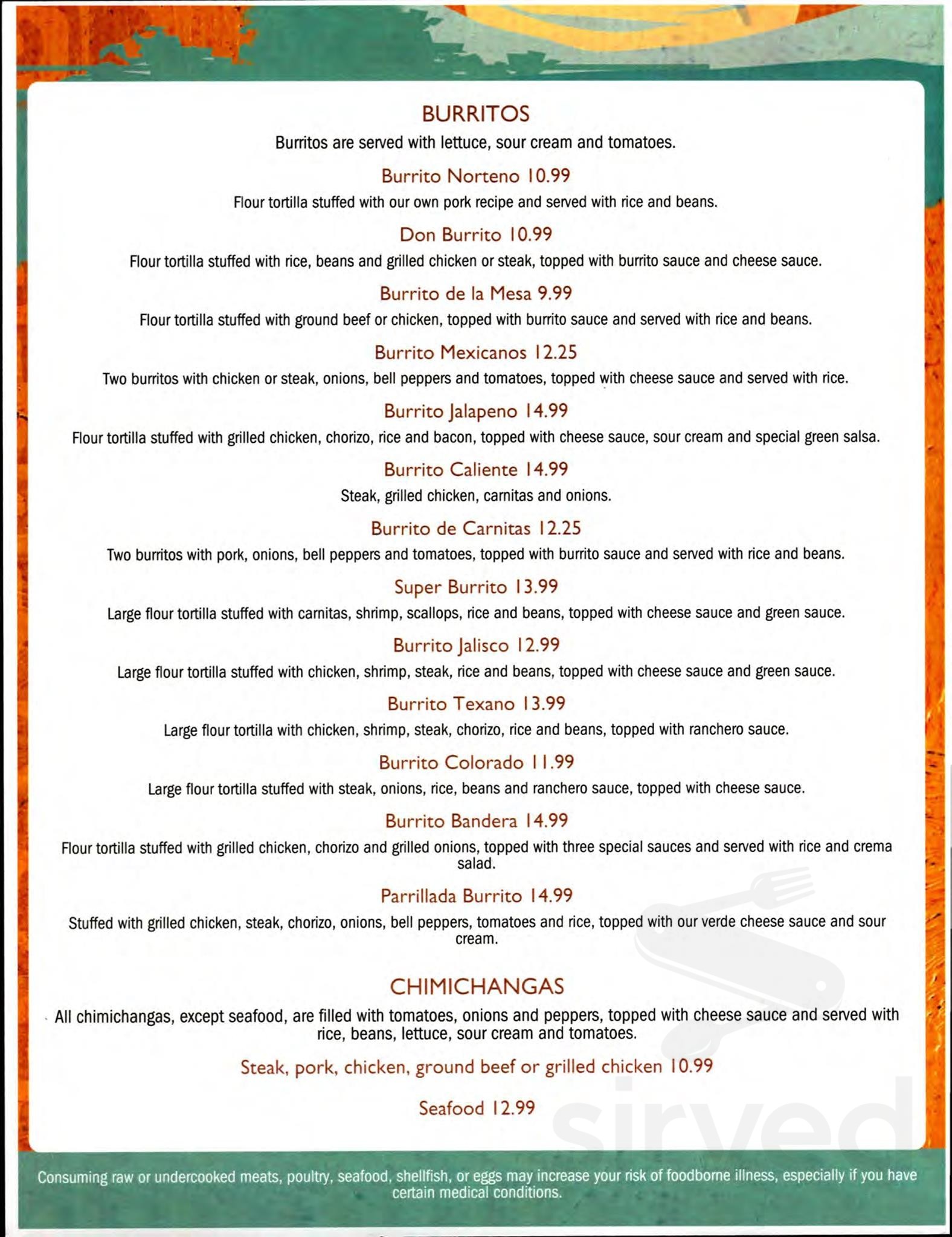 Playa Vallarta Mexican Grill menus in Jefferson, Wisconsin, United States