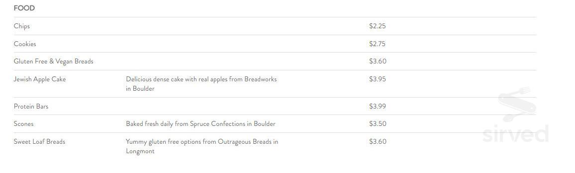 The Read Queen Bookstore menu in Lafayette, Colorado, USA