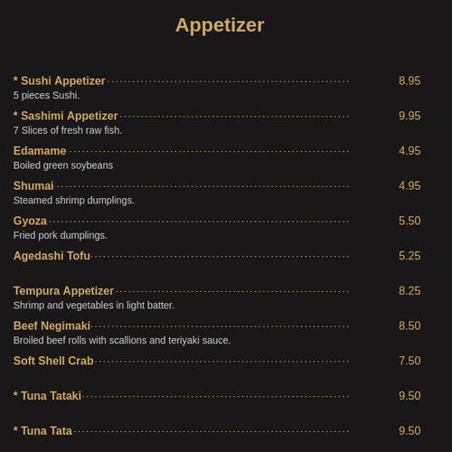 Orient Pearl menu in Epping, New Hampshire, USA