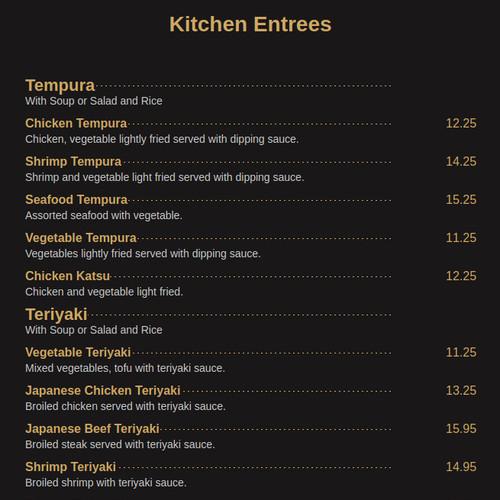 Orient Pearl menu in Epping, New Hampshire, USA