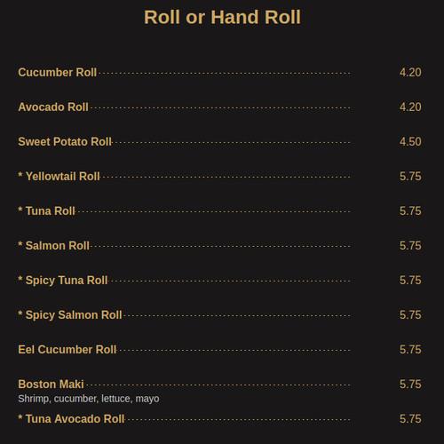 Orient Pearl menu in Epping, New Hampshire, USA