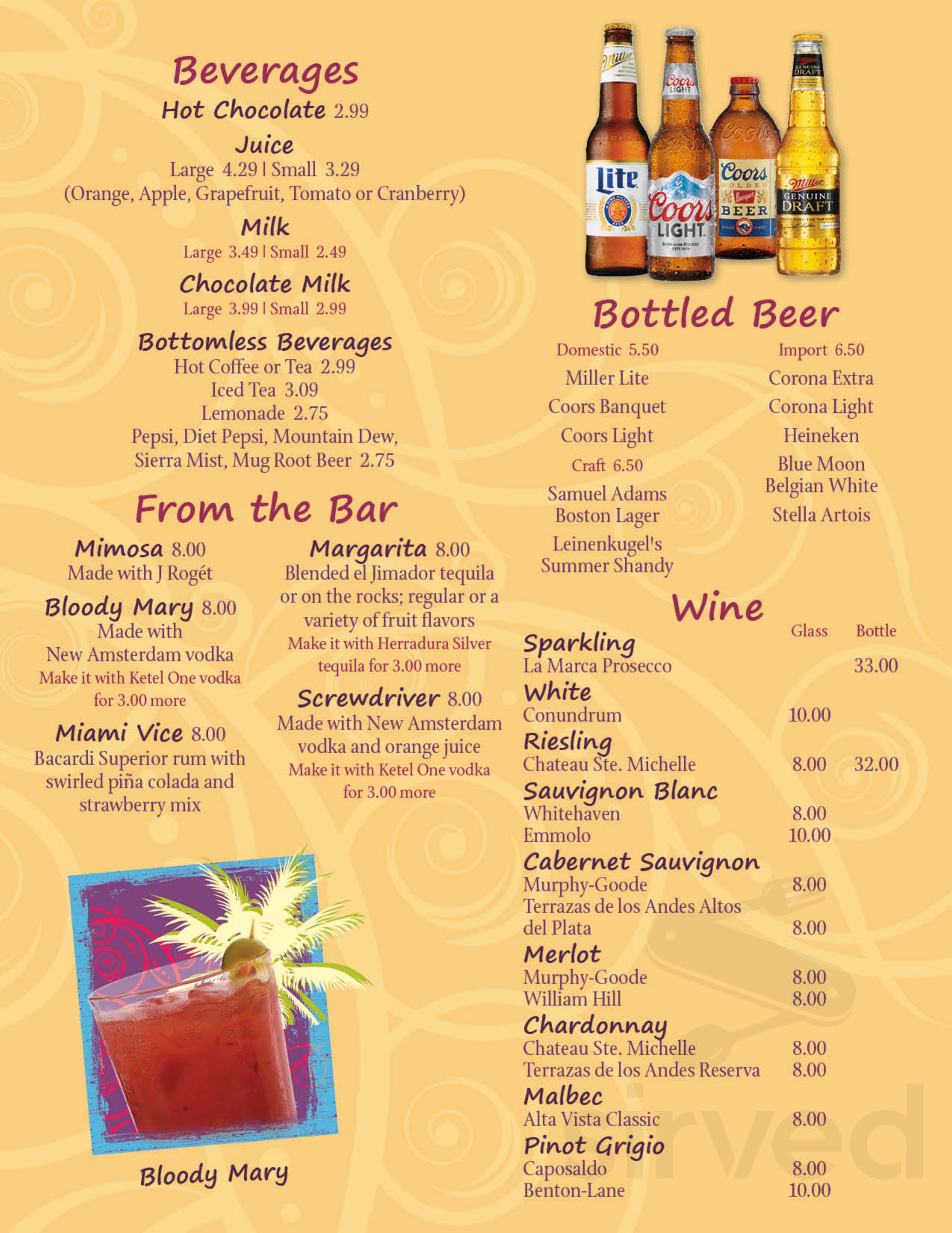 Beach Cafe | Harrah's Laughlin Casino menu in Laughlin, Nevada, USA
