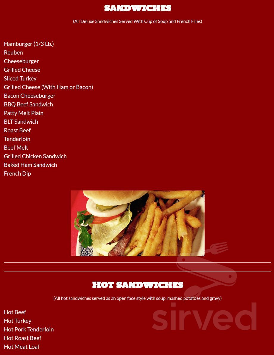 Knoxville Bar And Grill menu in Knoxville, Illinois, USA