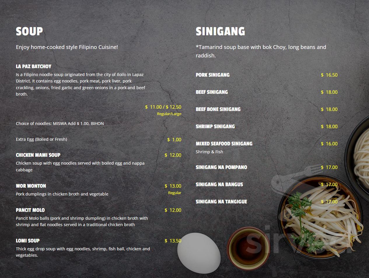 Chopstix Filipino Restaurant - Macleod SW menus in Calgary, Alberta, Canada