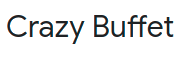 Crazy Buffet menu in Orlando, Florida, USA