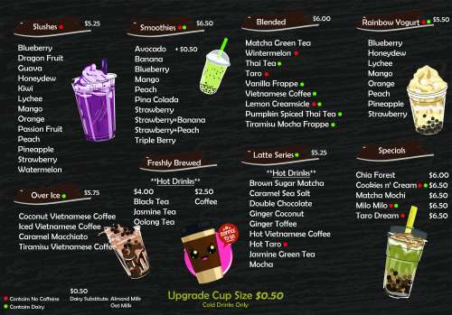Aboba Tea & Coffee menu in Murrieta, California, USA