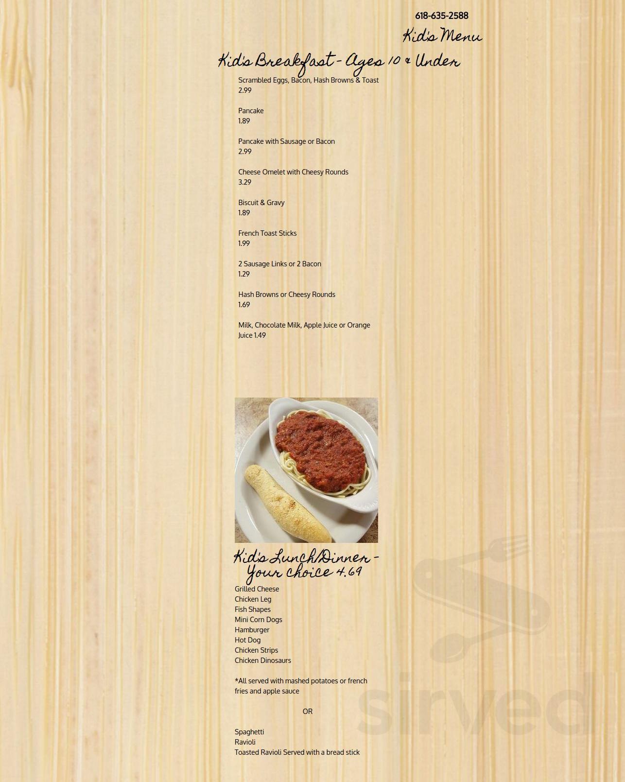 Menu for R & B's Family Restaurant in Staunton, IL | Sirved