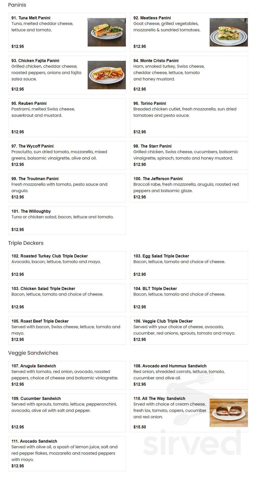 The Bad Bagel menu in Brooklyn, New York, USA