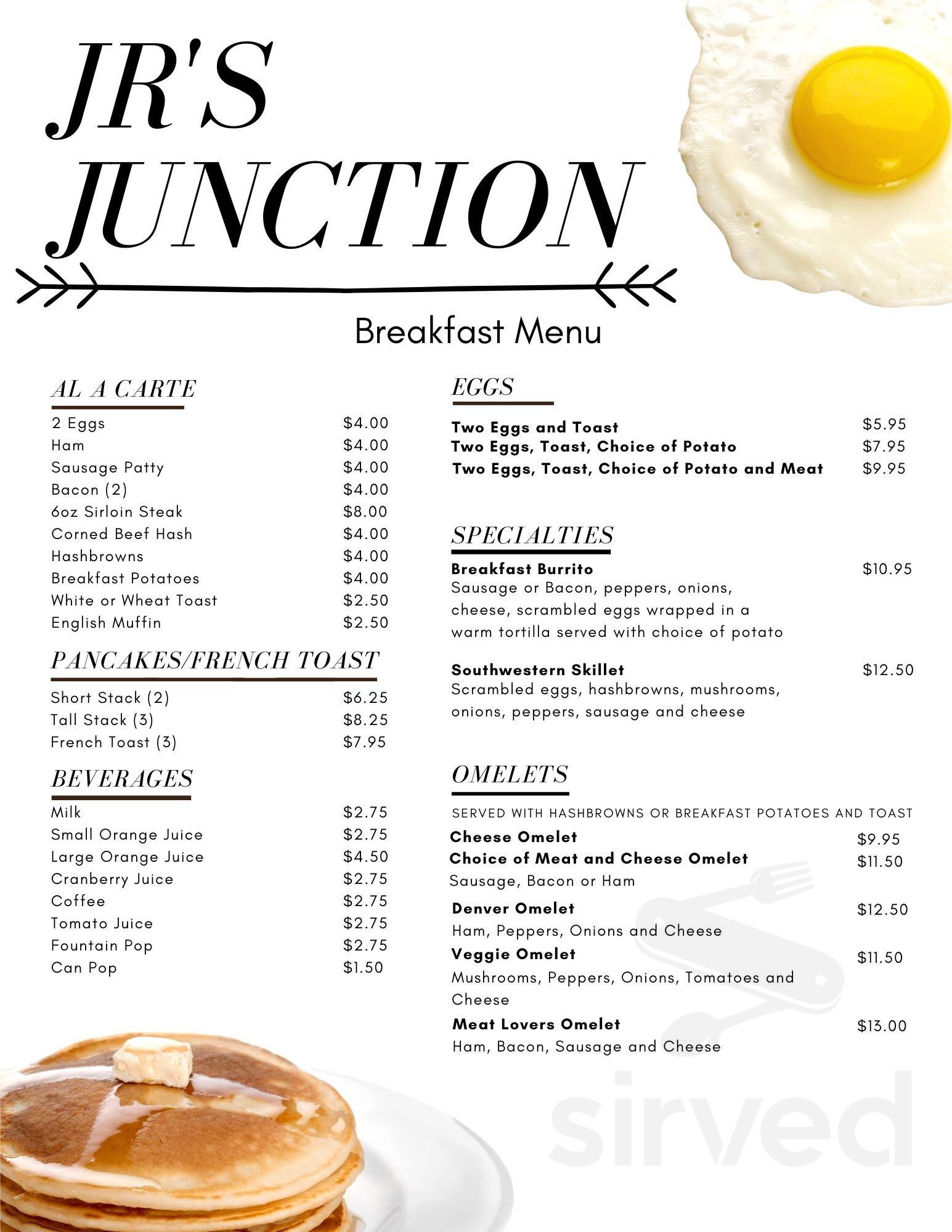 JR's Junction Inc menus in Brainerd, Minnesota, United States