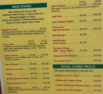 Taste of the Islands Restaurant menu in St. Petersburg, Florida, USA