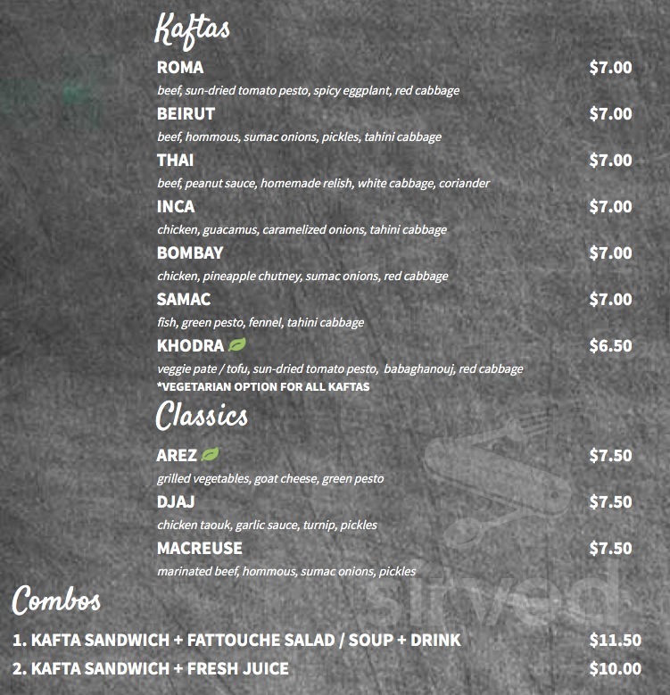 Omnivore PVM menus in Montréal, Quebec, Canada