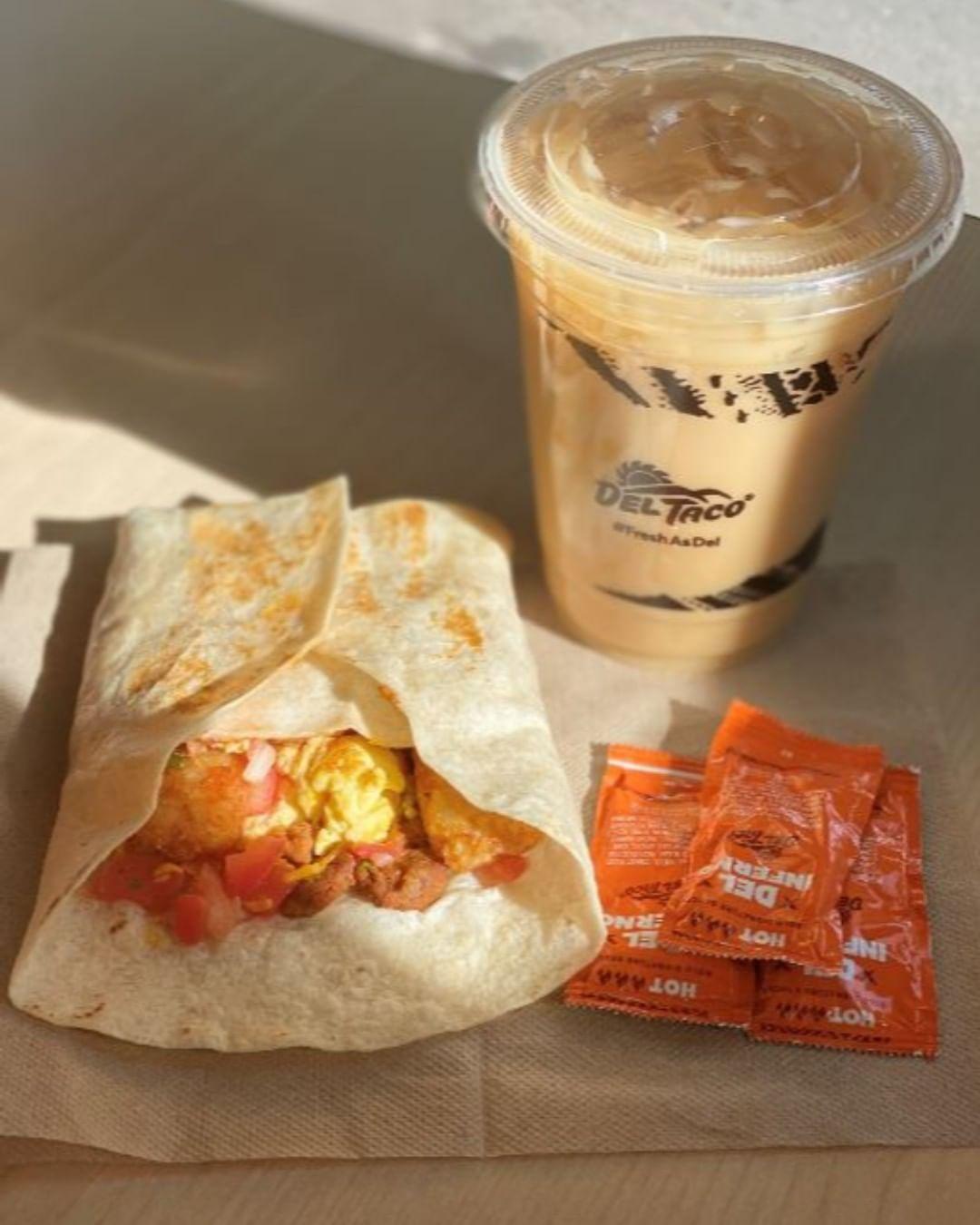 Del Taco menu in Corona, California, USA