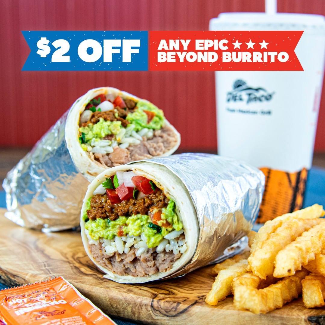 Del Taco menu in San Diego, California, USA