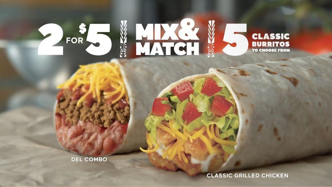 Del Taco menu in San Diego, California, USA