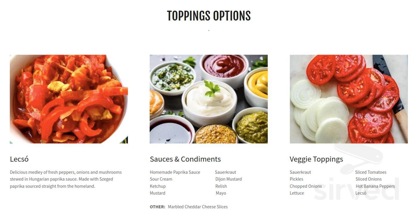 The Hungry Hungarian menus in Bethany, Ontario, Canada