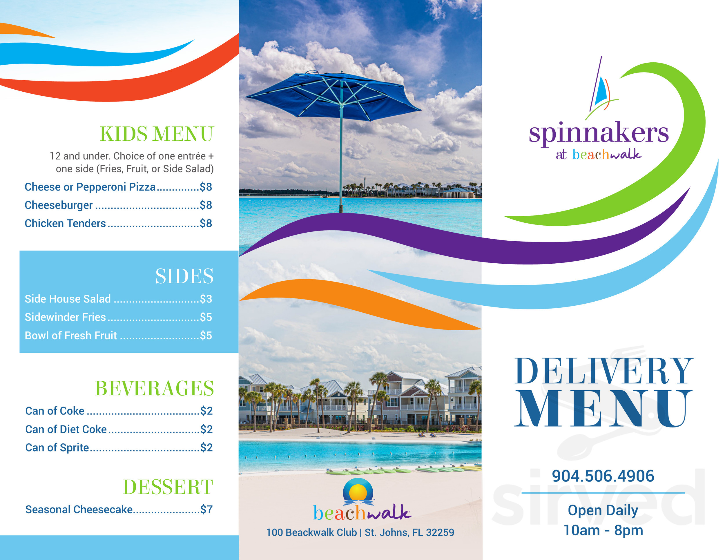 Beachwalk Clubhouse menu in St Johns, Florida, USA