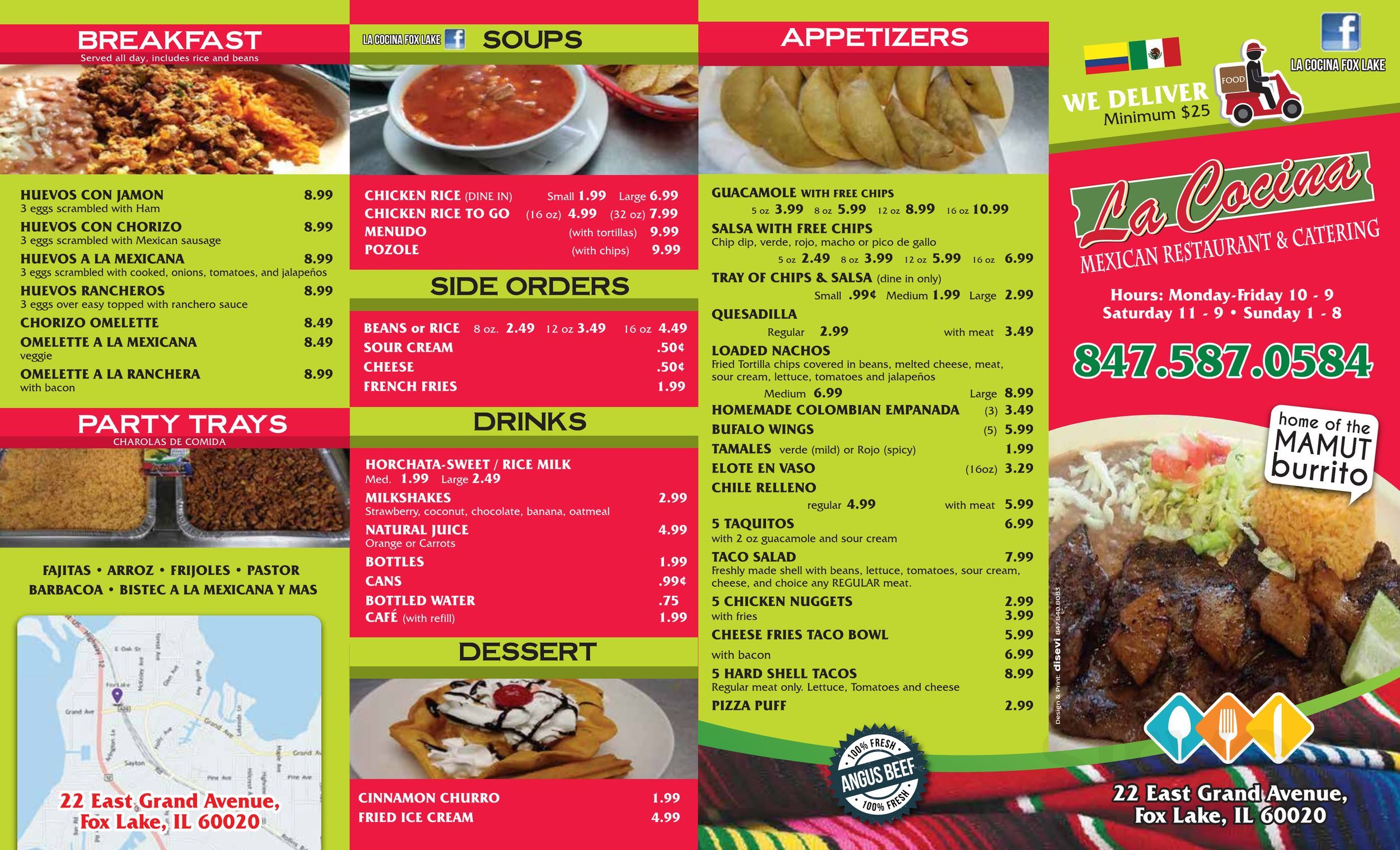 La Cocina Restaurant menu in Fox Lake, Illinois, USA