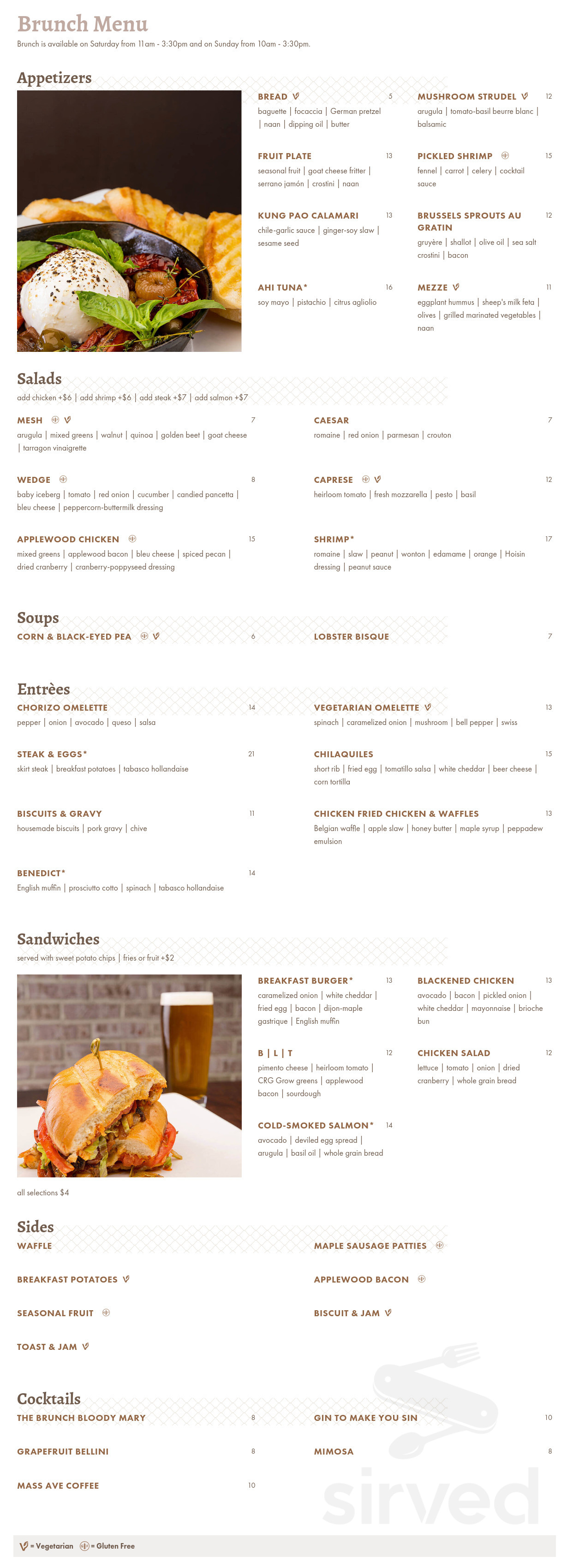 Mesh Louisville menu in Louisville, Kentucky, USA