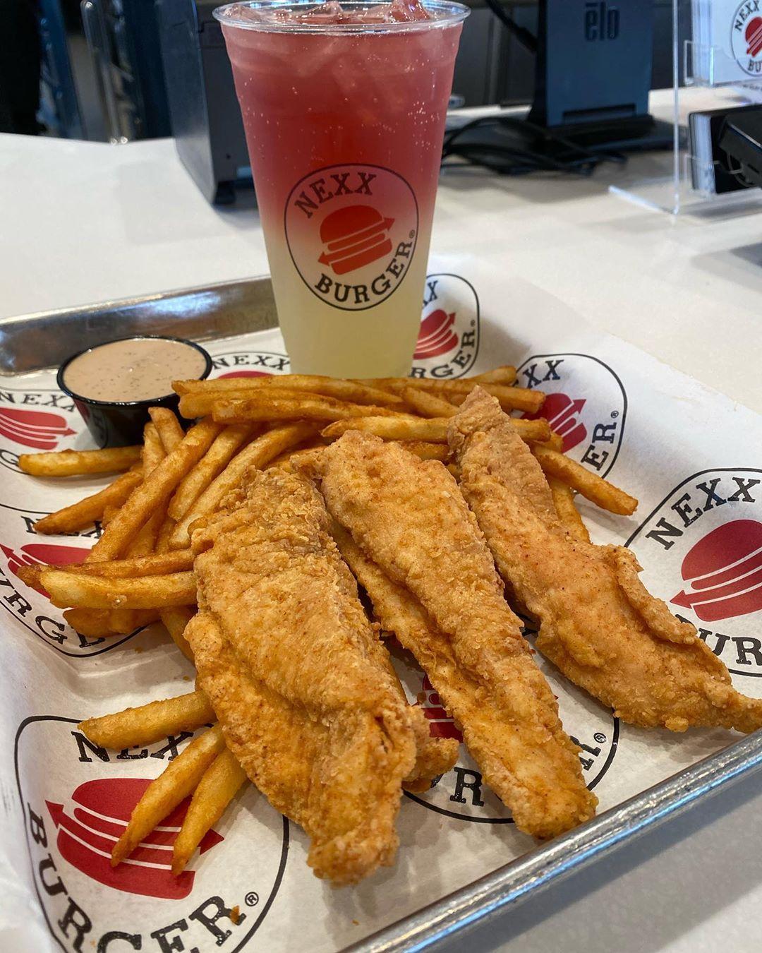 Nexx burger menu in Orange, California, USA