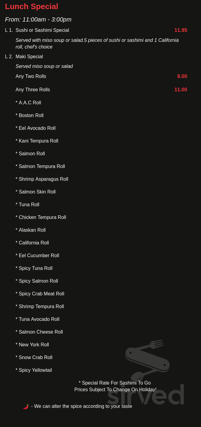 Joy Kitchen menu in Andover, Minnesota, USA