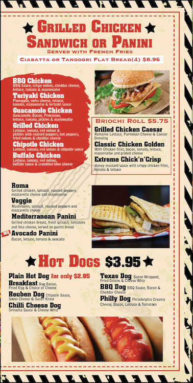 Menu - Glenside PA's Bullseye Burger House | Sirved